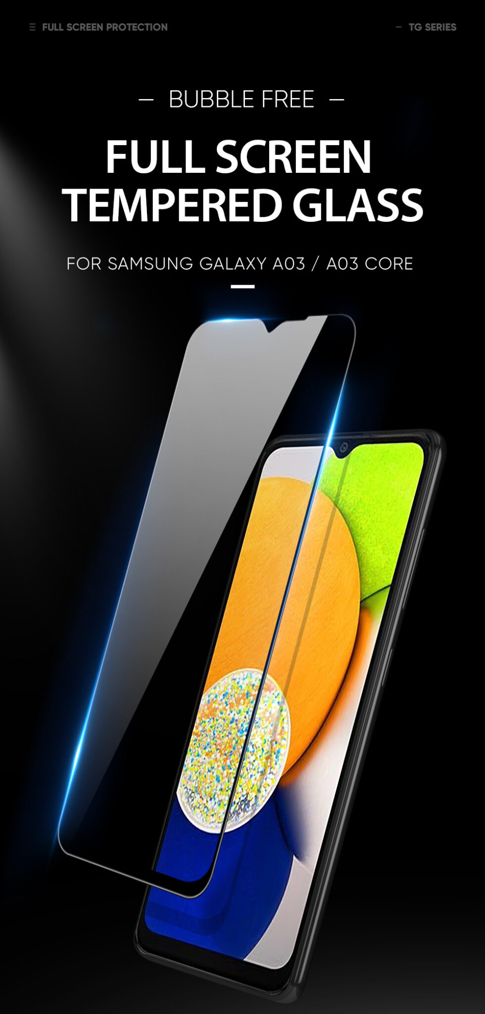 Tempered Glass Screen Protector for Samsung Galaxy A03 / A03 Core ...