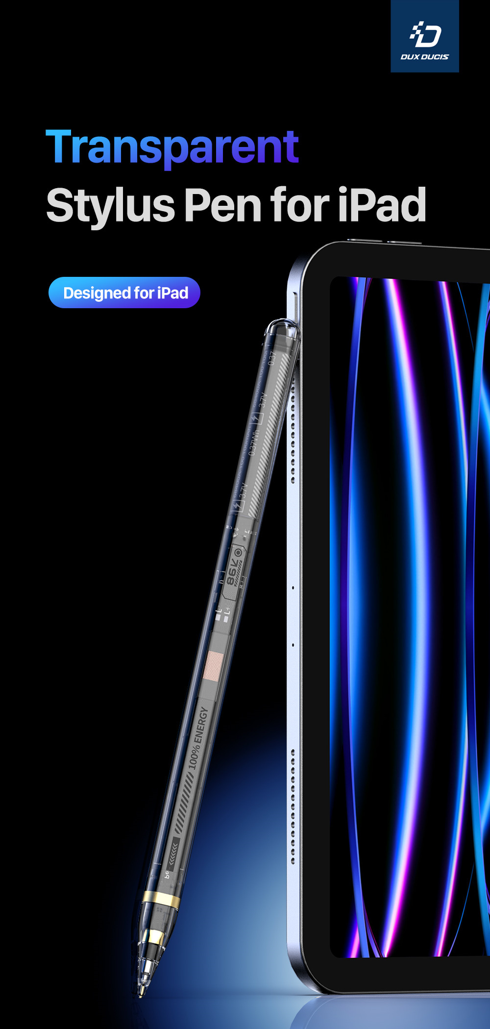 SP-04 Transparent Stylus Pen with Wireless Charging and Power Display ...