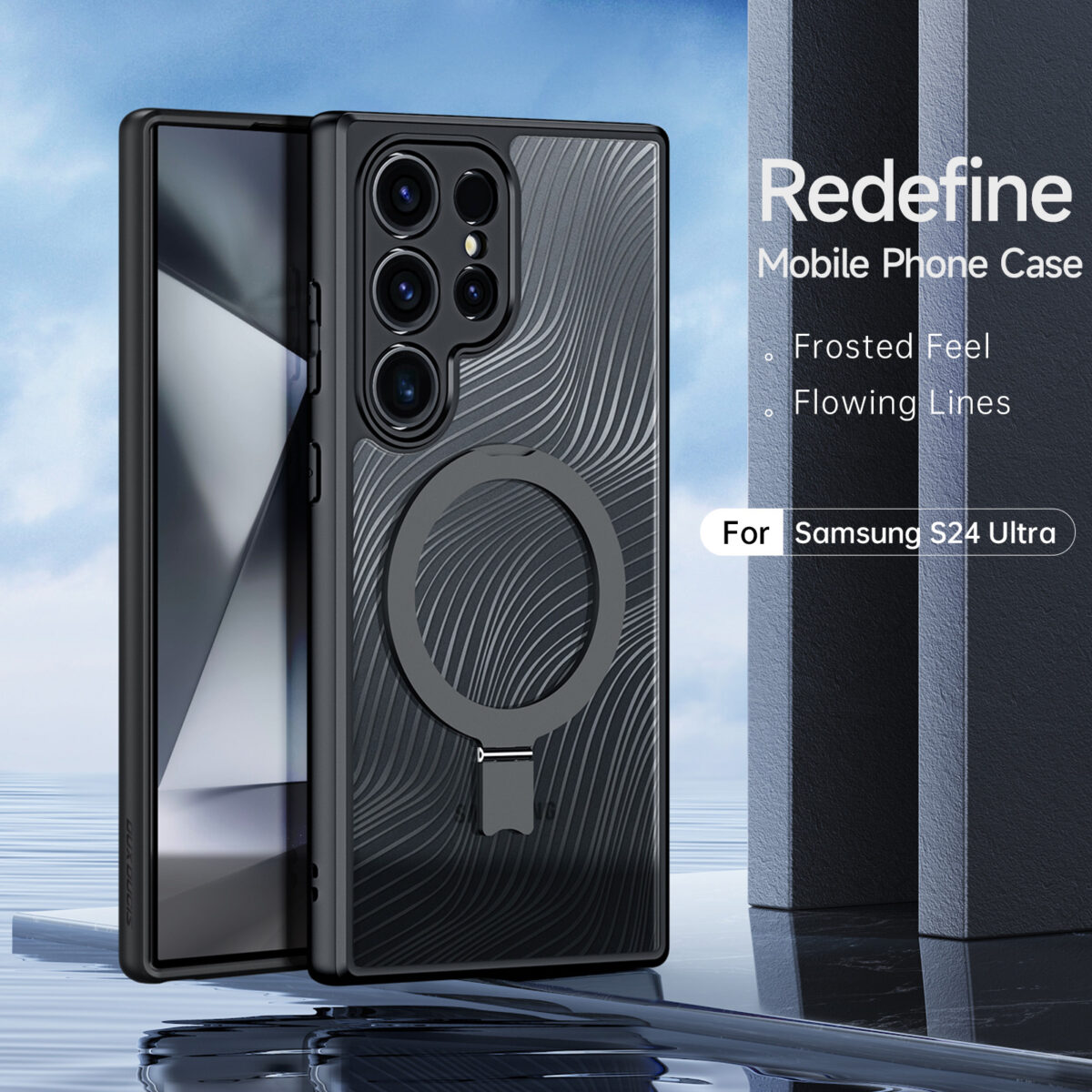 Aimo Mag Series MagSafe Back Cover with Folding Stand for Samsung S24 ...