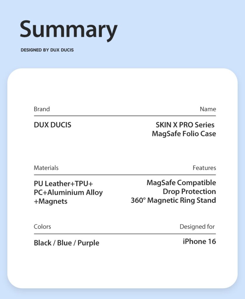 Skin X Pro Series Folio Magnetic Case with 360° Ring Stand for iPhone ...