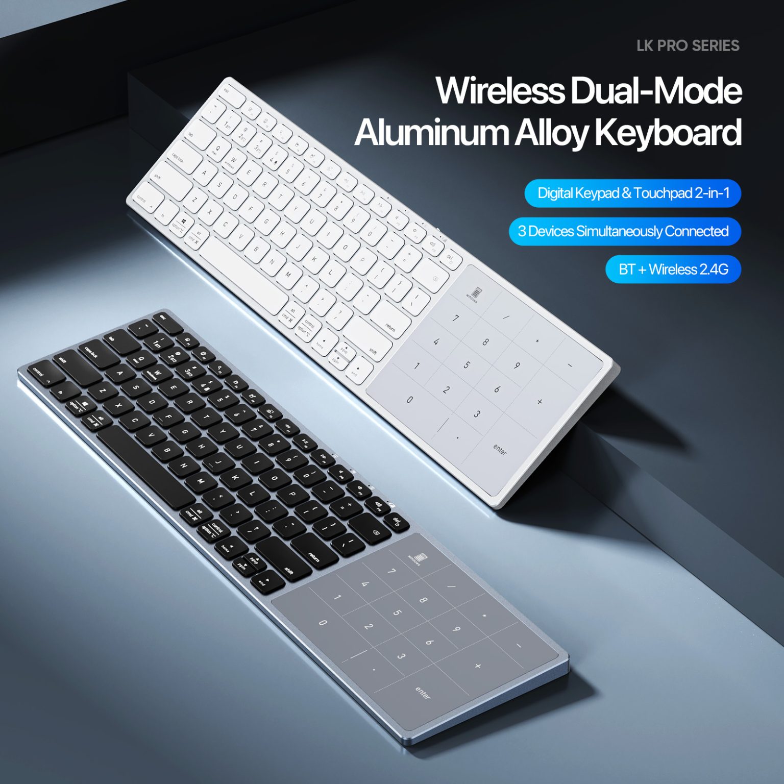 LK Pro Series Universal Bluetooth Keyboard with Triple Bluetooth ...